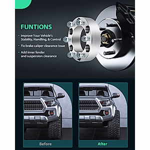 SCITOO 4X 1.5 inch 5 Lug Wheel Spacers Adapters 5x5.5 to 5x4.5 5x139.7mm to 5x114.3mm Compatible with F100 E100 Econoline Wheel Spacers for Ramcharger Wheel Spacers with 1/2 Studs