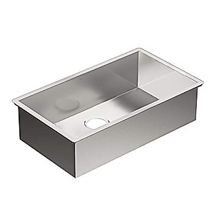Moen G18180 1800 Series 31-Inch x 18-Inch Undermount 18 Gauge Stainless Steel Kitchen Single Bowl Sink Stainless Steel