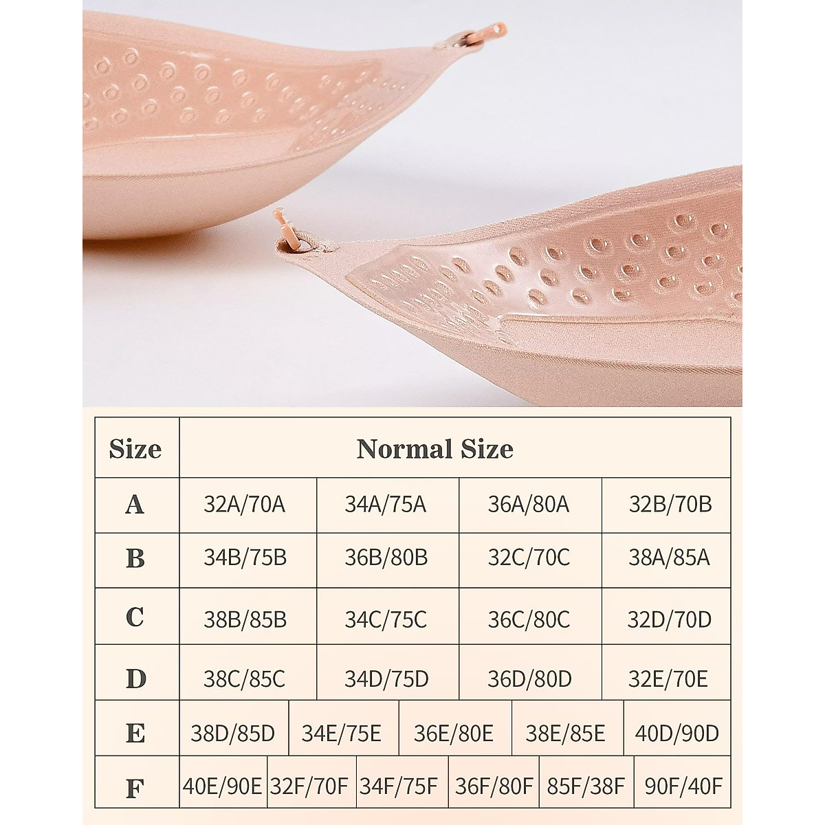 digitharbor StickyAdhesive Bra Strapless Invisible Push up Silicone Bra for Backless Dress with Nipple Covers-3 Nude