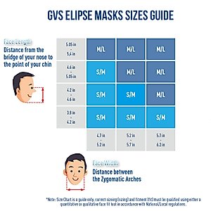 GVS SPR456 Elipse P100 Nuisance Dust Half Mask Respirator with replaceable and reusable filters included, Medium/Large, Blue