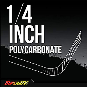 SuperATV.com Scratch Resistant Flip/Fold Down 2-in-1 Windshield for Polaris RZR 900 / S 900 / 4 900 | 1/4" Thick Polycarbonate 250X Stronger than Glass | Hard Coated | USA Made