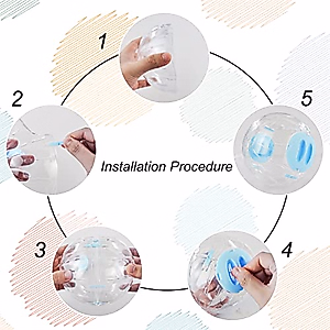 Andiker Hamster Ball, 5.52in Transparent Hamster Running Ball with Breathable Holes Easy to Install Hamster Exercise Ball for Small Animals to Keep Fit or Do More Sports Hamster Wheels