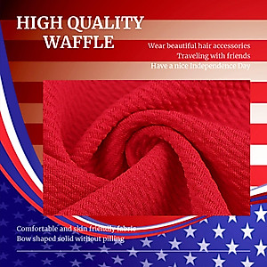 YanJie Headbands for Women Girls Knotted Headband Hair Accessories Patriotic Red Headband Blue Hairbands Fashion Top Knot Hairbands Wide Head Band 2Pcs