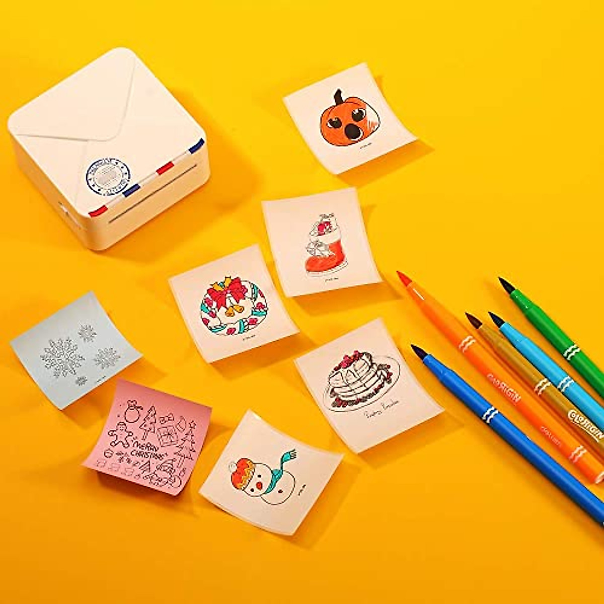 Phomemo M02S 300dpi Mini Portable Bluetooth Pocket Printer Wireless for Travel, Photo Picture Planner Handy Small Label Maker, Thermal Mobile Printer, Sticker Maker Machine