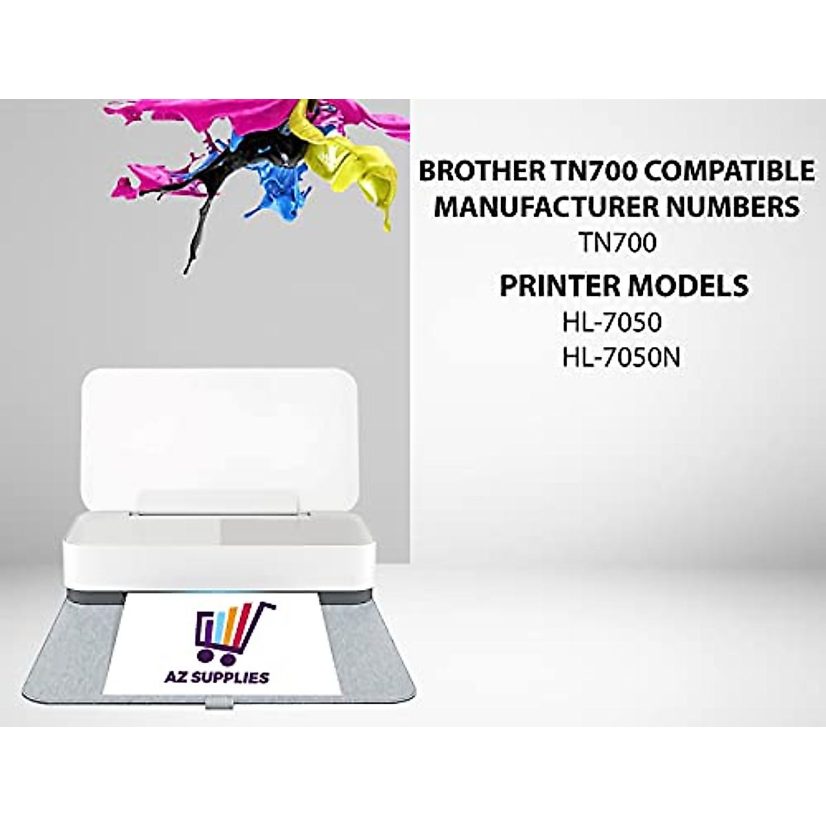 AZ Supplies Compatible Toner Cartridge Replacement for Brother TN700 HL-7050 HL-7050N Black 2 Packs