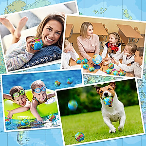 100 Pcs Mini Globe Stress Balls 2 Inch World Earth Relief Stress Balls Mini Foam Ball Bulk for Finger Exercise School Carnival Reward Party Gift Bag Stress Relief Toys