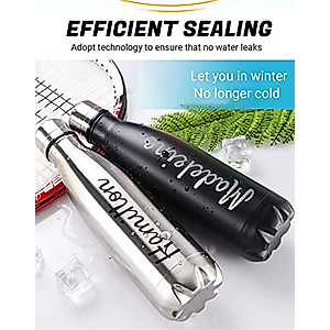 KEAECIZ Personalized Water Bottle Engraved Your Name, Custom 17oz Stainless Steel Sports Bottle Perfect for the gym and office/Outdoors Insulated Water Bottle