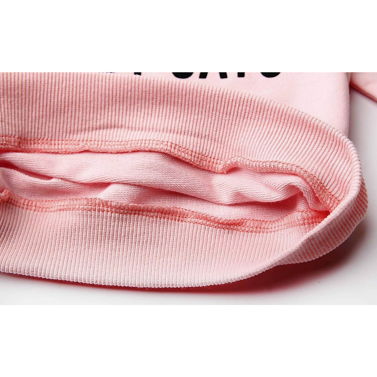 MIEKISA Baby Girls Newborn 3PCS Top T Shirt Pants Headband Infant Clothing Sets (0-6 Months, Pink)