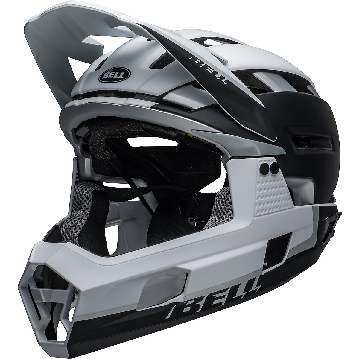 BELL Super Air R MIPS Adult Mountain Bike Helmet - Matte Black/White (2023), Medium (55-59 cm)