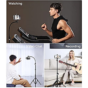 Elitehood 81" Tall Tripod for iPhone, Flexible Phone Tripod with 17in Adjustable Gooseneck, Cell Phone Tripod Stand with Remote Compatible with iPhone 13 Pro Max / 13 Pro / 12 Pro Max, Android Phone