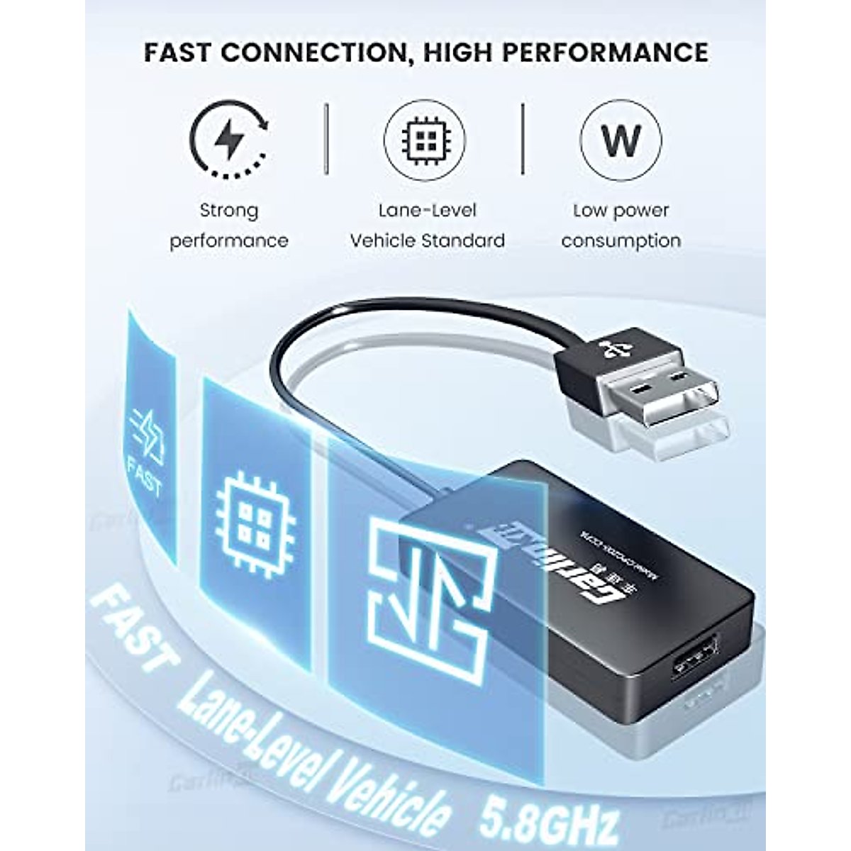 2023 CarlinKit Wireless CarPlay & Wireless Android Auto for Car with Android Head Unit System 4.4.0+,Built-in APK App,Online Upgrade.