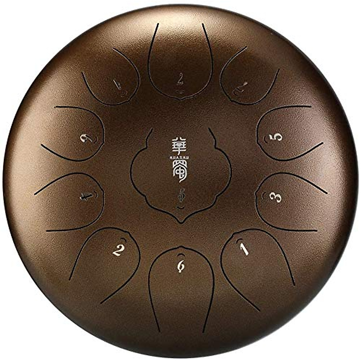 Alloy Steel Tongue Drum, Gong, Panda Drum, Steel Pan Drumm Drum, Drums & Percussion, Handpan Drum, Percussion Instruments,Bronze,12inche13notes