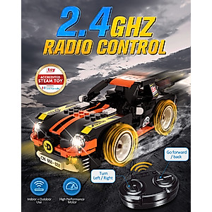 Wise Block Racing Car Building Block Set, 435 PCS Building Kits, Race Engineering Toy for Teen Builders,Collectible Car Construction Kit for Boys and Girls, RC Cars Birthday Gifts for Kids Age 8+