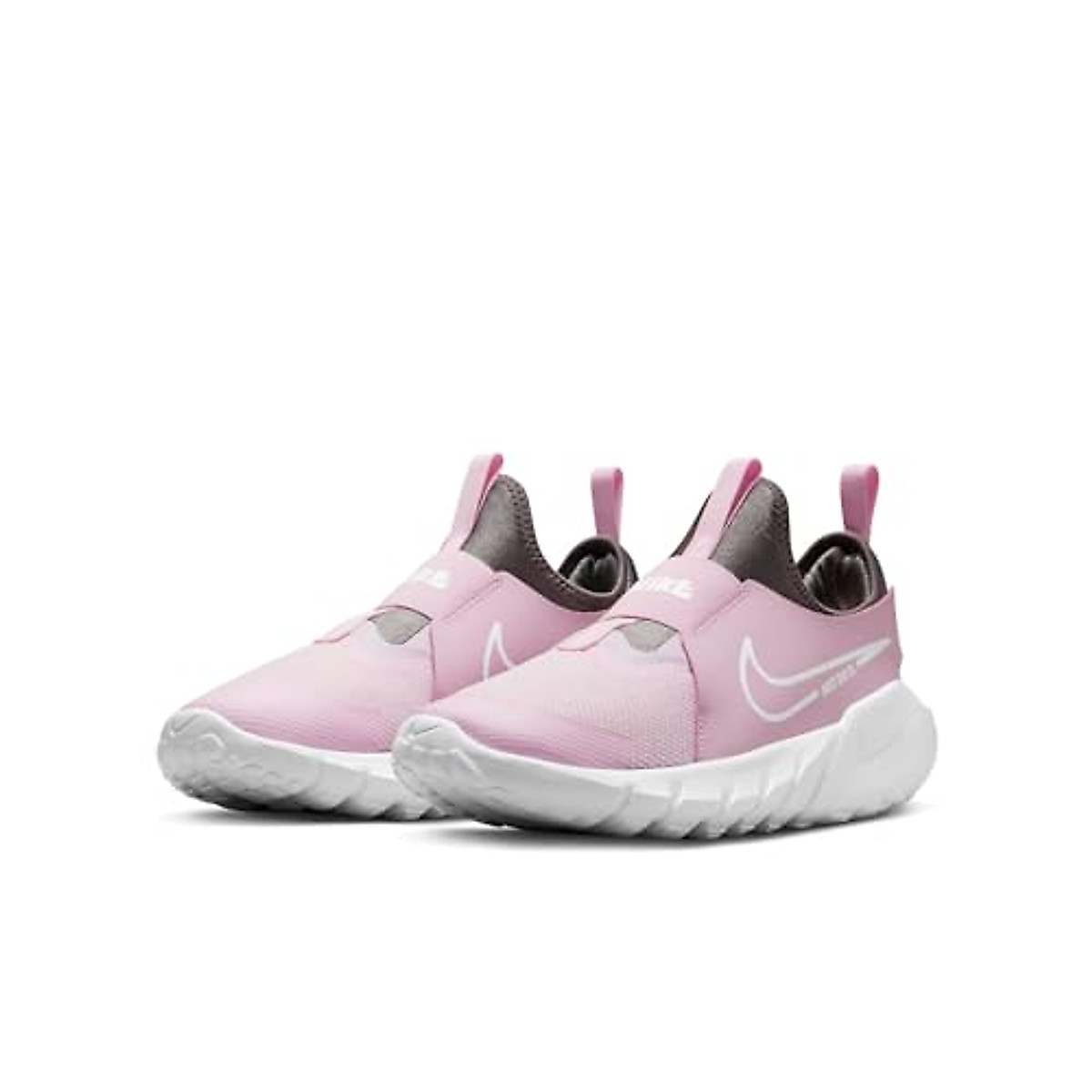 Nike Unisex-Child Flex Runner 2 Running Shoes, Pink Foam/White-flat Pewter, 5 Big Kid
