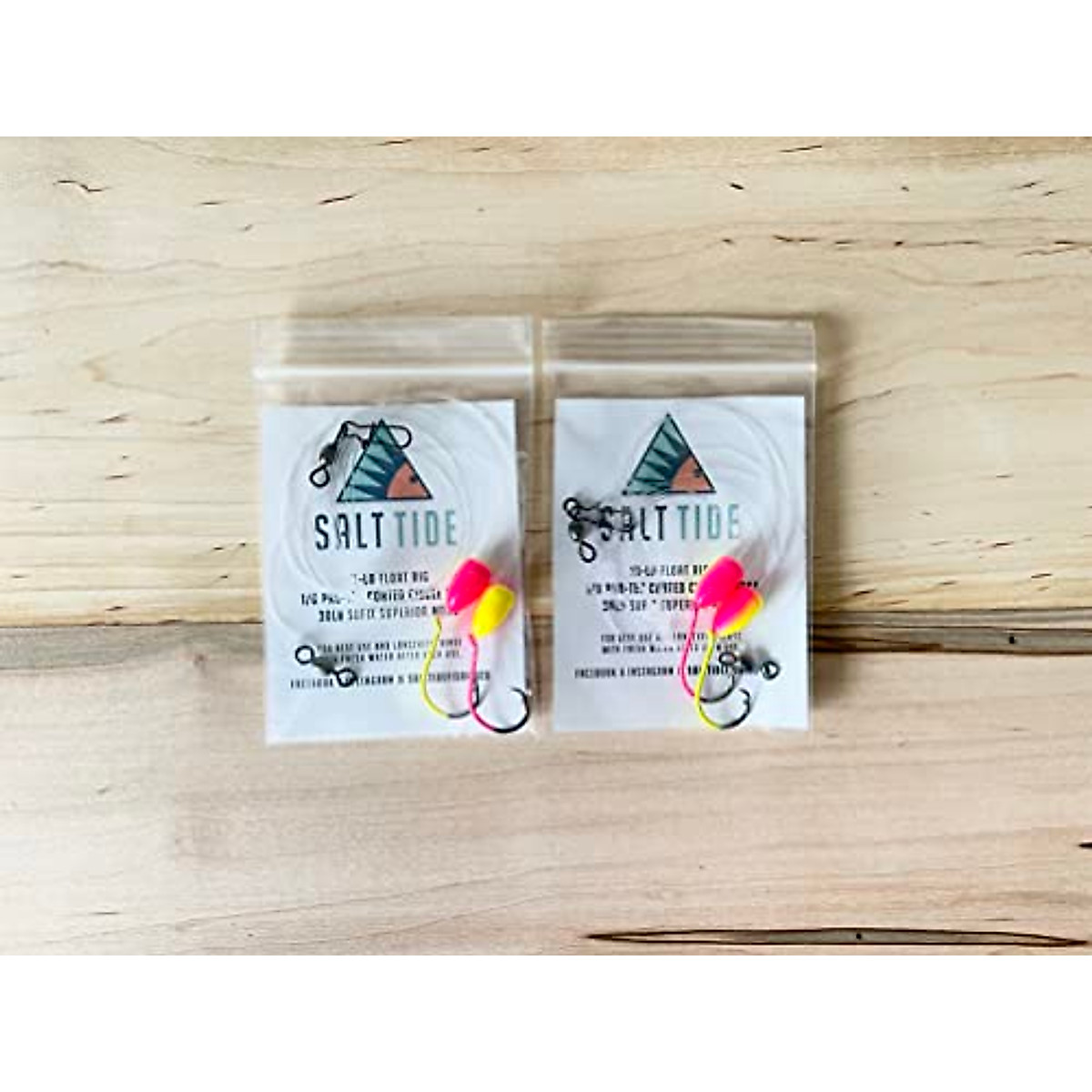 Pompano Rigs Pro-Tec Coated Circle Hooks Surf Fishing Rigs Hand-Tied (2-Pack, Pompano Candy)