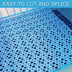 Rabbit Cage Mat Floor Plastic Mats Feet Pads for Pet Cats Dogs Bunny Hamster Rat Chinchilla Guinea Pig (8 Pack)