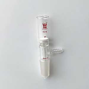 CS Labglass Borosilicate Glass Buchner Filtering Funnel 15ml with Fine Frit (G3), Glass Buchner Filter Funnel with 24/40 Standard Taper Inner Joint and Vacuum Serrated Tubulation (15mL)