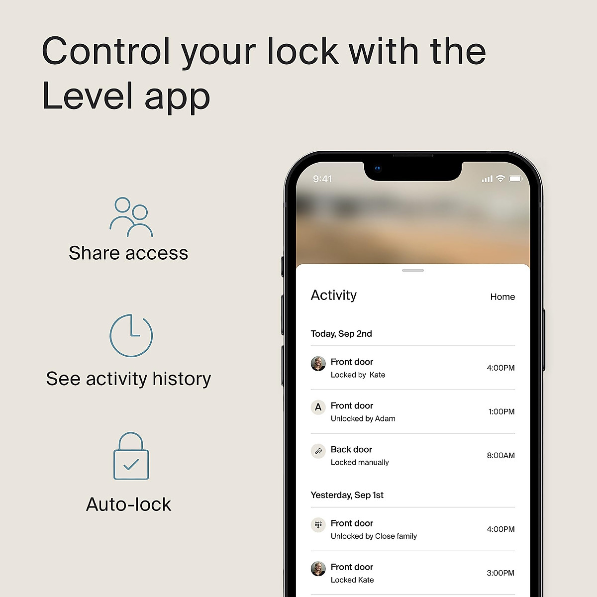 Level Bolt Smart Lock - Smart Deadbolt that Works with Your Existing Lock for Keyless Lock Entry, App-Enabled Bluetooth Lock with Smartphone Access, Compatible with Apple HomeKit