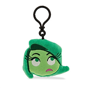 Global Horizons Disney Inside Out Reversible Plush Emoji Backpack Clip Keychain Set: Joy - Sadness - Anger - Disgust