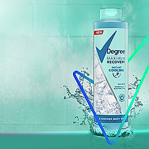 Degree Body Wash and Soak Post-Workout Recovery Skincare Routine ICY Mint + Epsom Salt + Electrolytes Bath and Body Product 22 oz 4 Count