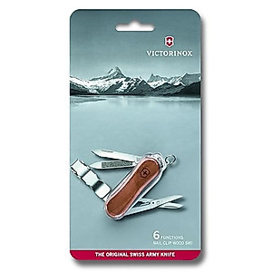 VICTORINOX 0.6461.63 Nail Clip, 580 Wood Nail Clips, Nail Clips, Nail Clips, Nail File Included, 8 Functions, Stainless Steel, Rust Resistant, Emergency Prevention, Compact, Easy to Carry