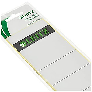 Leitz Self Adhesive Replacement Spine Labels for Standard 80 mm Lever Arch Files, Wide and Short, 61 x 192 mm, Paper, 16420085 - Grey, Pack of 10