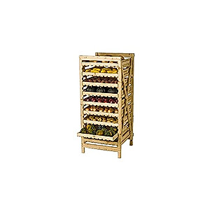 Gardeners Supply Company Garden Harvest Rack, Large 9 Drawer Adjustable Wooden Vegetable and Fruit Storage | Herb Drying Rack | Vegetable Basket Bins Rack
