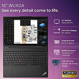 Lenovo ThinkBook 16 G6 16" FHD+ Laptop Computer, 13th Gen Intel 10-Core i5-1335U (Beat i7-1270P), 4GB DDR5 RAM, 512GB PCIe SSD, WiFi 6, Bluetooth 5.1, Fingerprint Reader, Windows 11 Pro, Tilsiy Cable