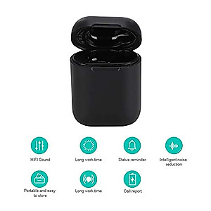 Wireless Bluetooth 33 Language Cellphone Translator Earbuds, Smart Delayed Translation Mini Single Ear Headset with Charging Box, Support for Mobile Phone Translation