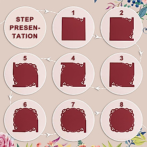 FINGERINSPIRE Paper Corner Punch 6 inch Full-Edge Paper Punch Raindrop Wreath Shape Embossing Punch Square Lever Action Craft Puncher for Photo Card Making Paper Cutter Scrapbooking Supplies