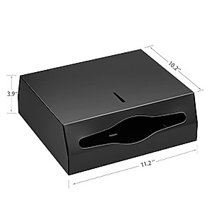 Paper Towel Dispenser Wall Mount Commercial, C Fold Multifold Hand Paper Towel Dispenser, Stainless Steel Tissue Holder (Matte Black)