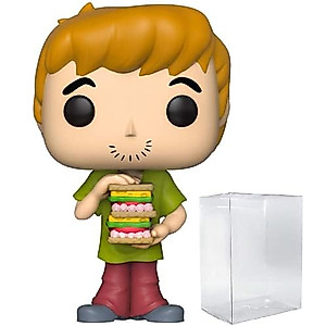 POP Scooby Doo - Shaggy with Sandwich Funko Vinyl Figure (Bundled with Compatible Box Protector Case), Multicolor, 3.75 inches
