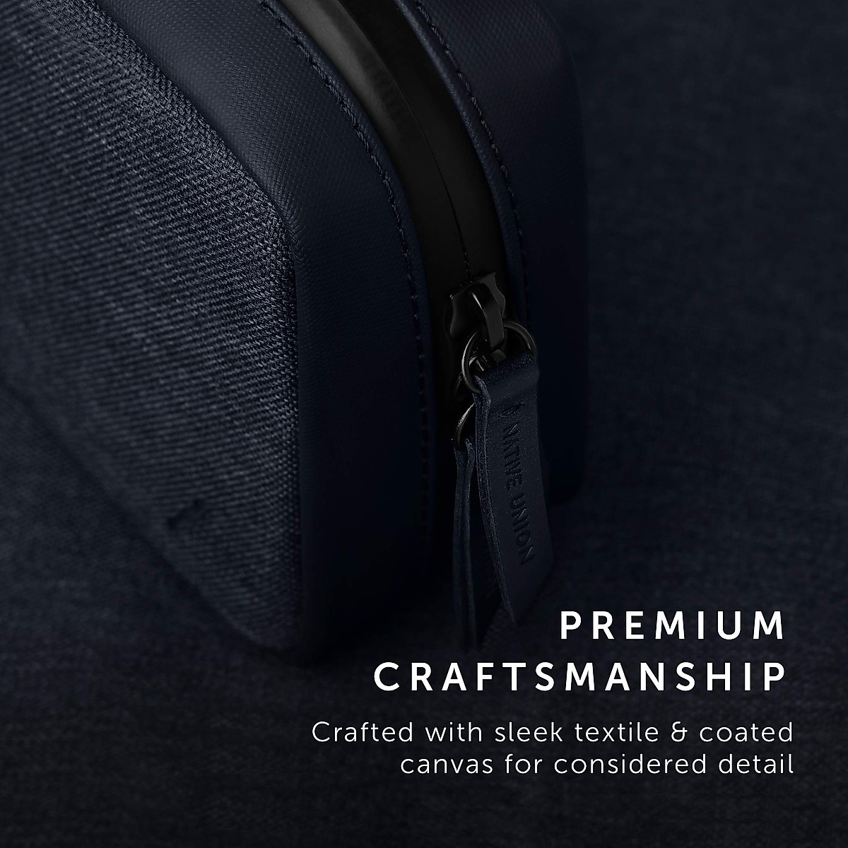 Native Union Stow Organizer – Premium Travel Tech Kit Crafted with Durable Canvas – Keep Essentials Organized with Flexible Storage & Quick-Access Pocket for Cables, Chargers, SIM Card & More (Indigo)