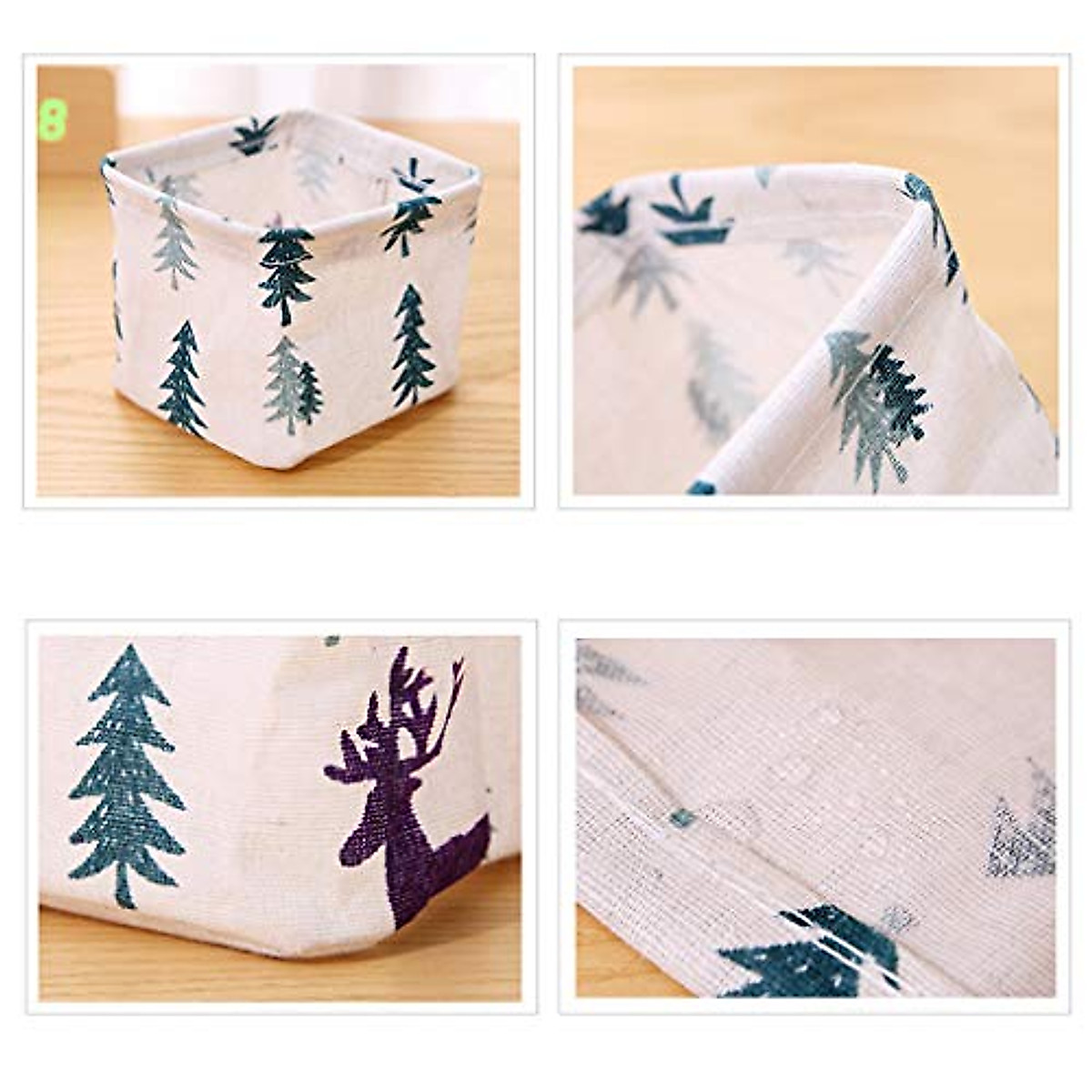 AKIWOS 2Pcs Toy Storage Basket, Cloth Storage Bin Durable Organizer for Desk, Office, Wardrobe to Storage Small Stuffs