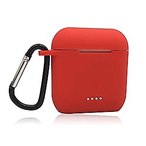 HARBORY Protective Silicone Case Cover for Tozo T6 , Professional Shockproof Tozo t6 Case Cover (Red)