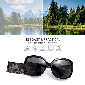 LianSan Oversized Womens Sunglasses Polarized uv Protection Simple Sunglasses LSP301 (polarized black)