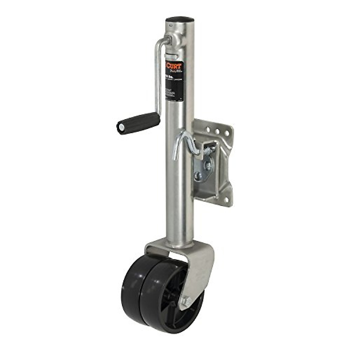CURT 28155 Marine Boat Trailer Jack with 6-Inch Wheels, 1,500 lbs. 10-3/8 Inches Vertical Travel