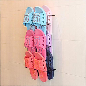 MFCHY Multi-Layer Shoes Rack Wall Mount Slippers Hanging Shelf Slipper Storage Organizer Stand Holder Space Saving