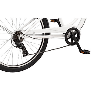 Schwinn Regioneer Womens Hybrid Comfort Bike, 26-Inch Wheels, 7 Speed, 16.5-Inch Steel Frame, Alloy Linear Brakes, White