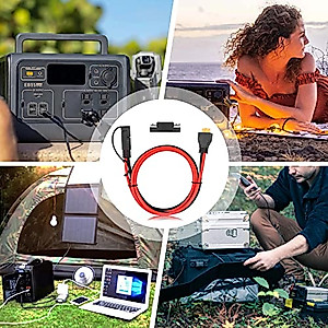 PAEKQ 10AWG SAE Connector to XT60 Female Adapter Connect Solar Panel 3FT XT60 Connector to SAE Connector Extension Cable for Lipo Battery and Delta Portable Power Station RV Solar Generator(3Feet)