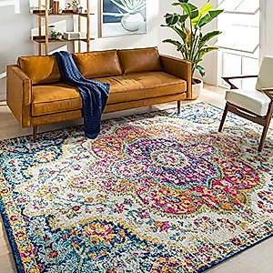 Artistic Weavers Romaine Vintage Medallion Area Rug,7'10" x 10'3",Orange