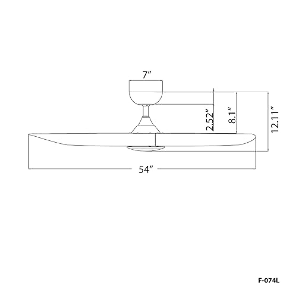 WAC Smart Fans Swirl Indoor and Outdoor 3-Blade Smart Home Ceiling Fan 54in Matte Black with 3000K LED Light Kit and Remote Control works with Alexa and iOS or Android App