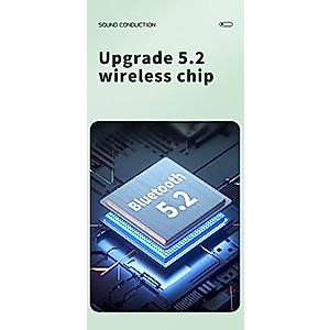 TEDATATA New Sports Bone Conduction Bluetooth Headset Sound Guide Listening to Songs not in Ear Music Driving Listening to Books Running for Women(Green)