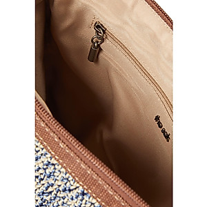 The Sak Lucia Crossbody Bag in Crochet, Convertible Purse with Adjustable Strap, Denim Static