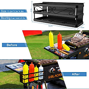 GDNEASE Blackstone Grill Caddy | Removable BBQ Accessory for 28"/36" Spatula Tool Holder | Griddle Caddy Tool-Free & Easy to Install