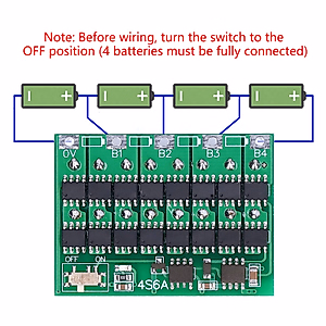 Hilitand Battery Active Balancer Board 4 Series 6A Capacitive Active Equalization Board Energy Transfer Board