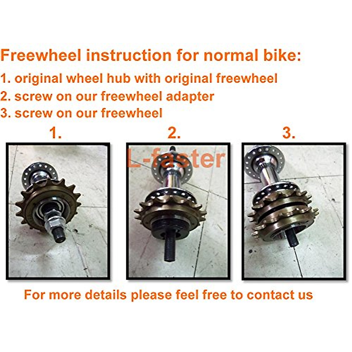 L-faster 24V36V250W Electric DC Motor Brushes Motor for Electric Bike Conversion Kit Electric Bicycle Scooter Motor (36V 250W)