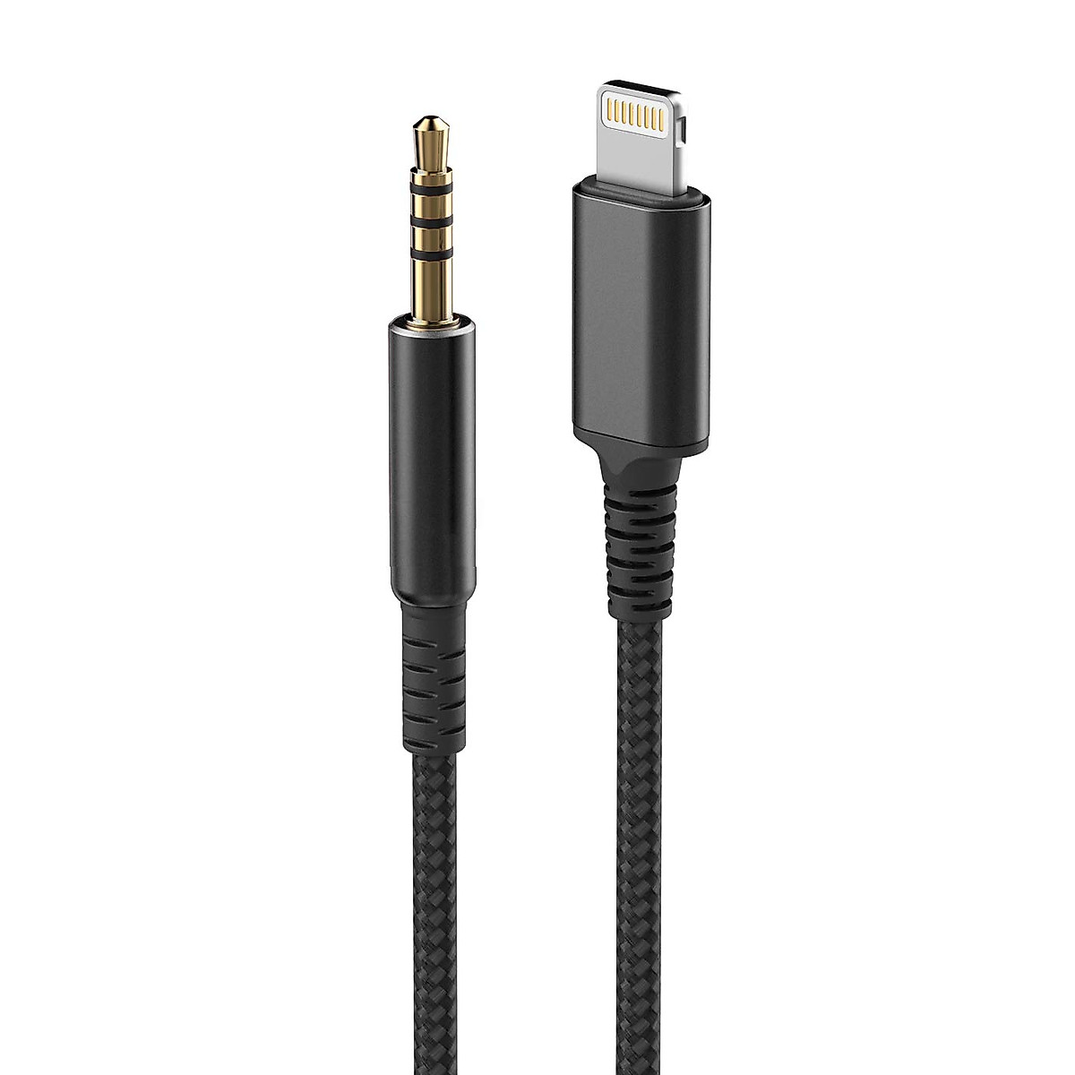 (Apple MFi Certified) Replacement Headphone Cable with iPhone Lightning Connector (3.5mm) Audio Aux Cord with Mic & Volume Control Remote (Compatible with Beats/Sony/Sennheiser and Audio Tech)