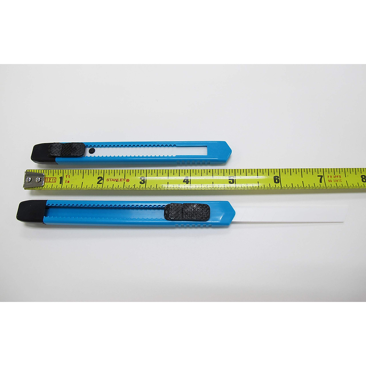 2pcs MOJO-HOME Ceramic Box Cutter - Utility Knife for opening packages with safety lock and snap off blades (Blue)