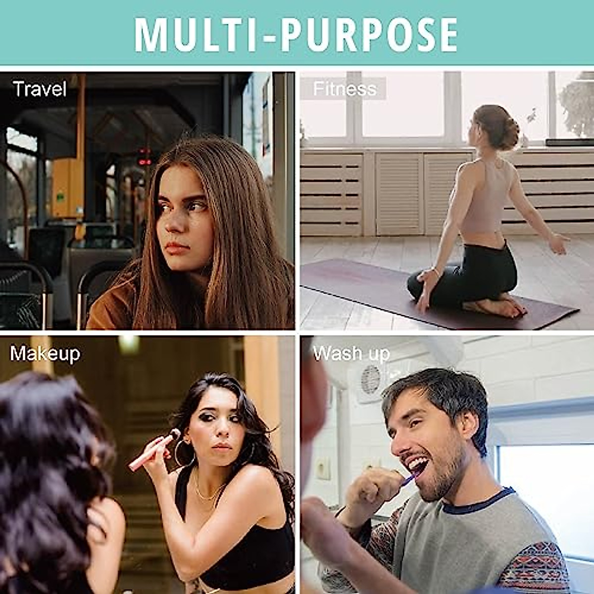 Bunnychill TSA Approved Toiletry Bag With Handle Strap,2 Pack PVC Clear Cosmetic Bags for Women Men, Carry on Airport Airline Compliant Bag,waterproof Transparent Makeup Travel Bags(2pack-Blue)